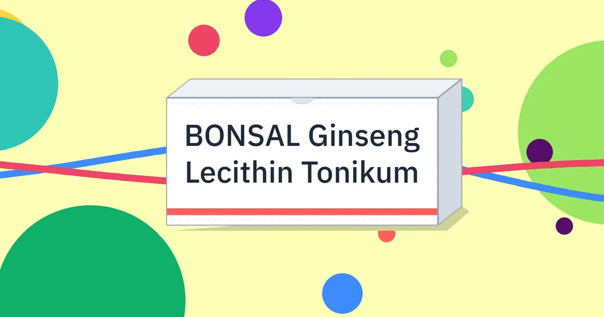Symbolbild: Packung mit der Aufschrift BONSAL Ginseng Lecithin Tonikum (PZN 01828830) – Verfügbarkeit und Bezug in Apotheken in Frankfurt am Main