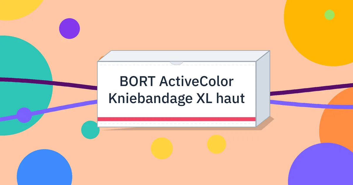 Symbolbild: Packung mit der Aufschrift BORT ActiveColor Kniebandage XL haut (PZN 06914563) – Verfügbarkeit und Bezug in Apotheken in Frankfurt am Main