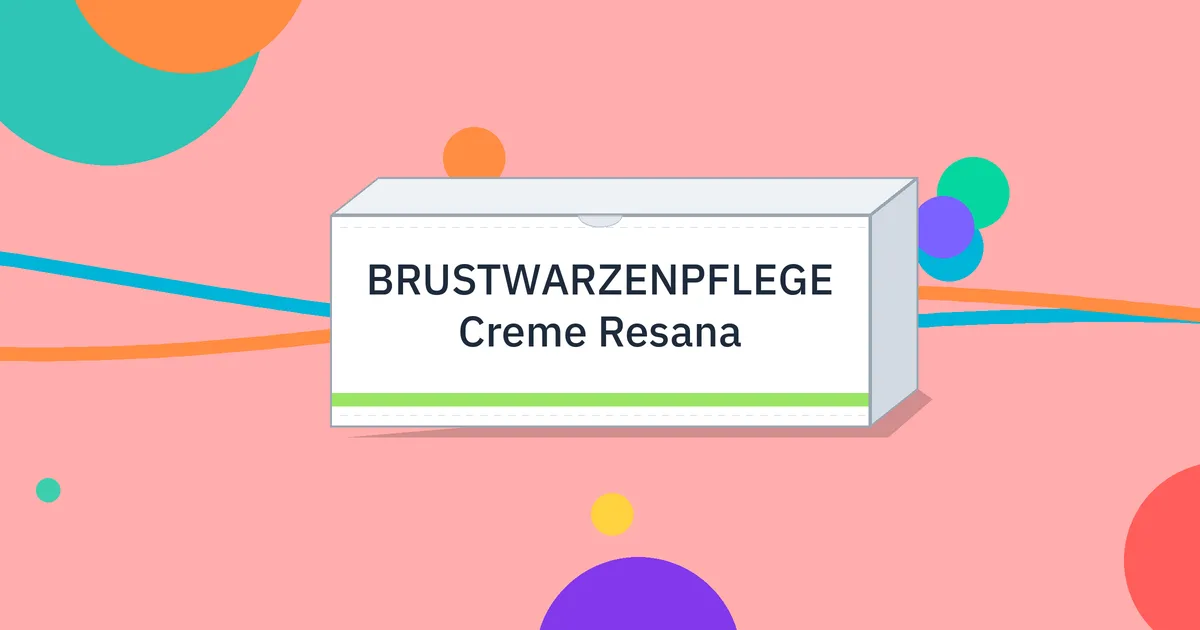 Symbolbild: Packung mit der Aufschrift BRUSTWARZENPFLEGE Creme Resana (PZN 11330870) – Verfügbarkeit und Bezug in Apotheken in Frankfurt am Main