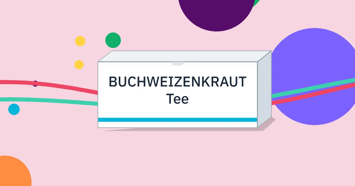 Symbolbild: Packung mit der Aufschrift BUCHWEIZENKRAUT Tee (PZN 07779423) – Verfügbarkeit und Bezug in Apotheken in Frankfurt am Main