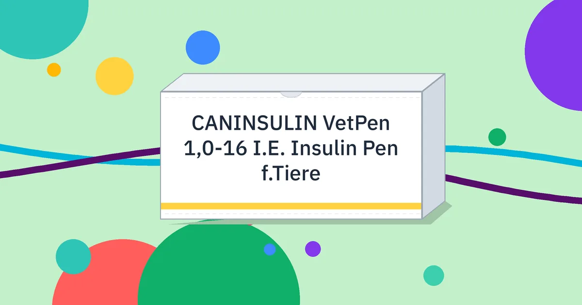 Symbolbild: Packung mit der Aufschrift CANINSULIN VetPen 1,0-16 I.E. Insulin Pen f.Tiere (PZN 09706115) – Verfügbarkeit und Bezug in Apotheken in Frankfurt am Main