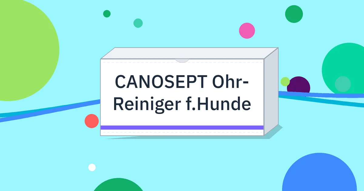 Symbolbild: Packung mit der Aufschrift CANOSEPT Ohr-Reiniger f.Hunde (PZN 10961545) – Verfügbarkeit und Bezug in Apotheken in Frankfurt am Main
