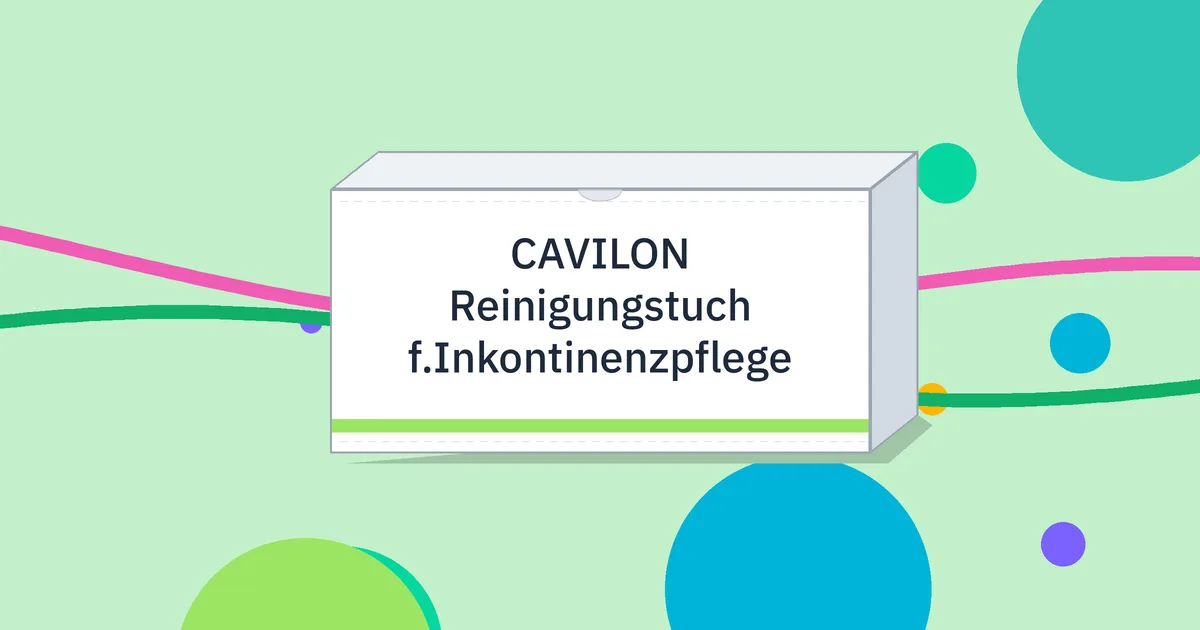 Symbolbild: Packung mit der Aufschrift CAVILON Reinigungstuch f.Inkontinenzpflege (PZN 17902043) – Verfügbarkeit und Bezug in Apotheken in Frankfurt am Main
