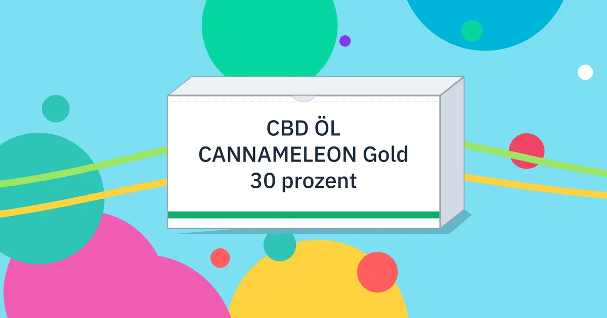 Symbolbild: Packung mit der Aufschrift CBD ÖL CANNAMELEON Gold 30 prozent (PZN 18298313) – Verfügbarkeit und Bezug in Apotheken in Frankfurt am Main
