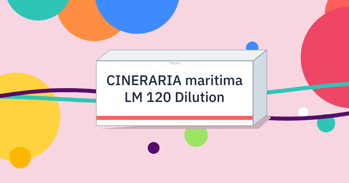 Symbolbild: Packung mit der Aufschrift CINERARIA maritima LM 120 Dilution (PZN 12820257) – Verfügbarkeit und Bezug in Apotheken in Frankfurt am Main