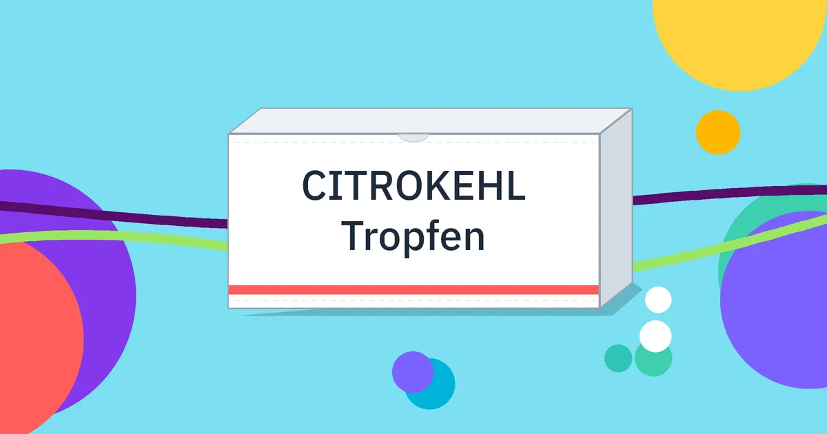 Symbolbild: Packung mit der Aufschrift CITROKEHL Tropfen (PZN 00280904) – Verfügbarkeit und Bezug in Apotheken in Frankfurt am Main