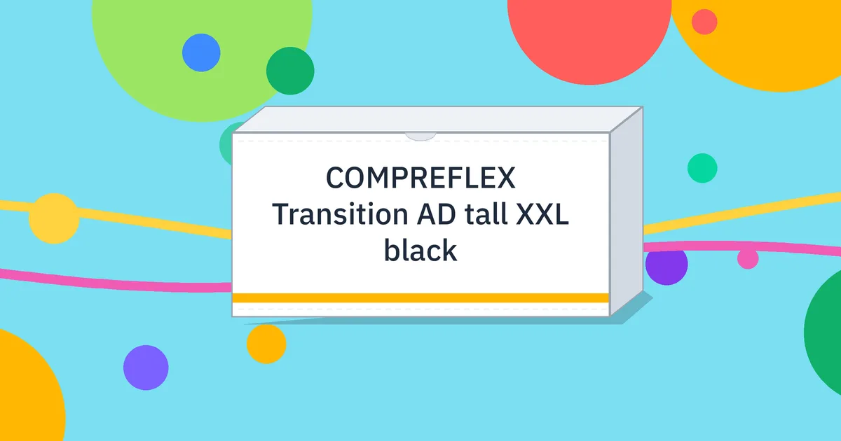 Symbolbild: Packung mit der Aufschrift COMPREFLEX Transition AD tall XXL black (PZN 19534460) – Verfügbarkeit und Bezug in Apotheken in Frankfurt am Main