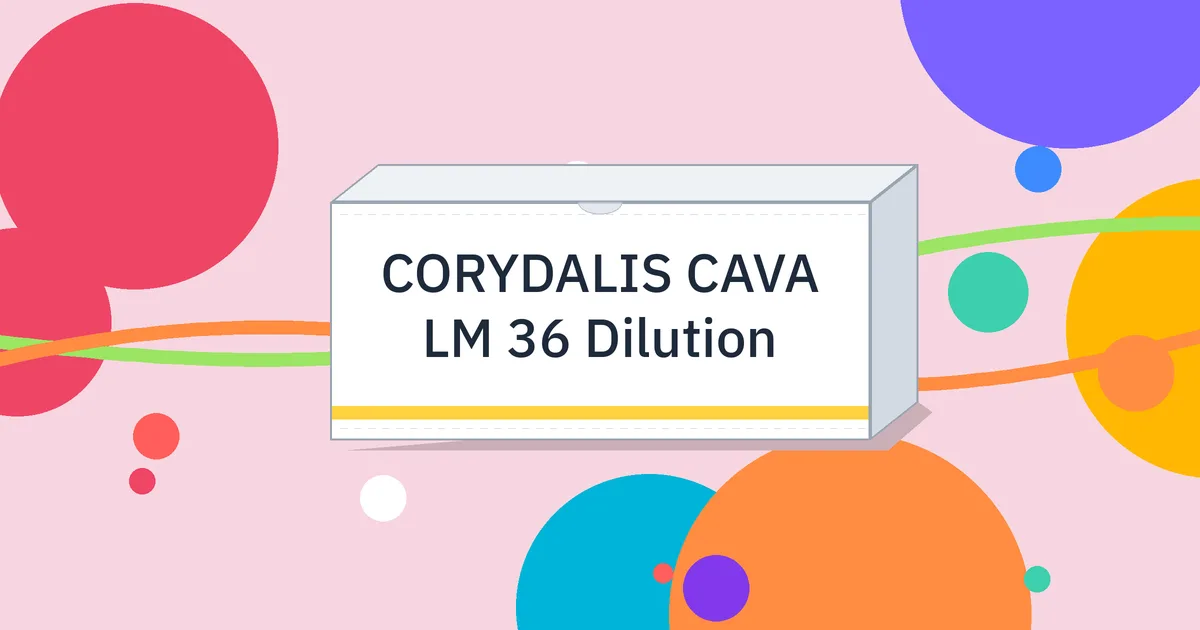 Symbolbild: Packung mit der Aufschrift CORYDALIS CAVA LM 36 Dilution (PZN 13453766) – Verfügbarkeit und Bezug in Apotheken in Frankfurt am Main