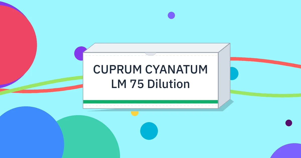 Symbolbild: Packung mit der Aufschrift CUPRUM CYANATUM LM 75 Dilution (PZN 13458456) – Verfügbarkeit und Bezug in Apotheken in Frankfurt am Main
