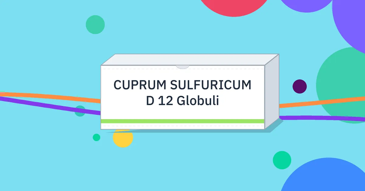Symbolbild: Packung mit der Aufschrift CUPRUM SULFURICUM D 12 Globuli (PZN 07456401) – Verfügbarkeit und Bezug in Apotheken in Frankfurt am Main