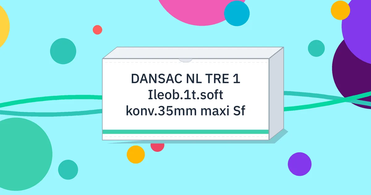 Symbolbild: Packung mit der Aufschrift DANSAC NL TRE 1 Ileob.1t.soft konv.35mm maxi Sf (PZN 19203869) – Verfügbarkeit und Bezug in Apotheken in Frankfurt am Main