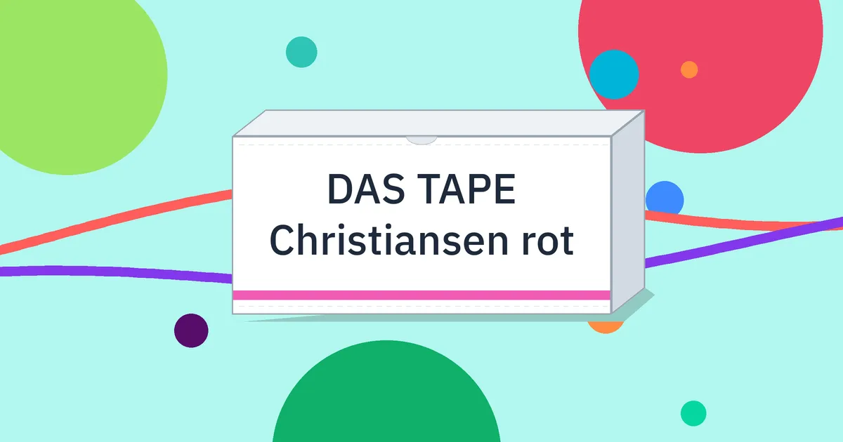 Symbolbild: Packung mit der Aufschrift DAS TAPE Christiansen rot (PZN 02481127) – Verfügbarkeit und Bezug in Apotheken in Frankfurt am Main