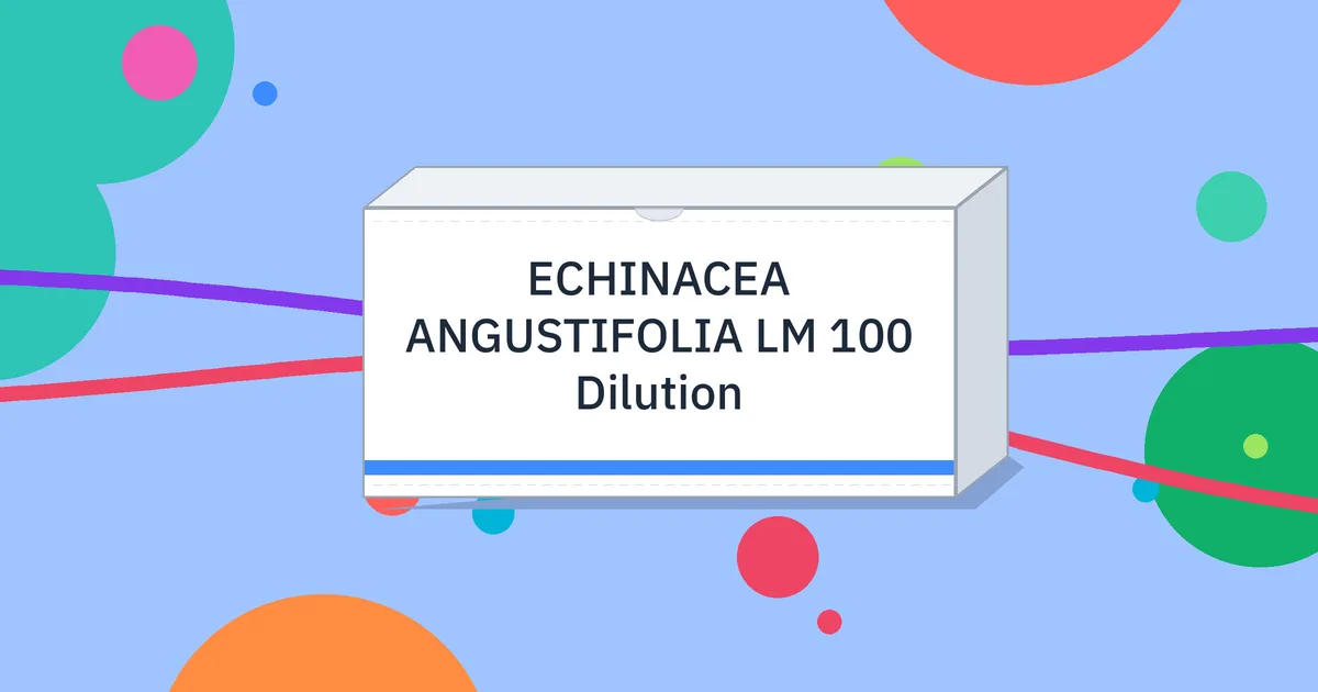 Symbolbild: Packung mit der Aufschrift ECHINACEA ANGUSTIFOLIA LM 100 Dilution (PZN 12844223) – Verfügbarkeit und Bezug in Apotheken in Frankfurt am Main