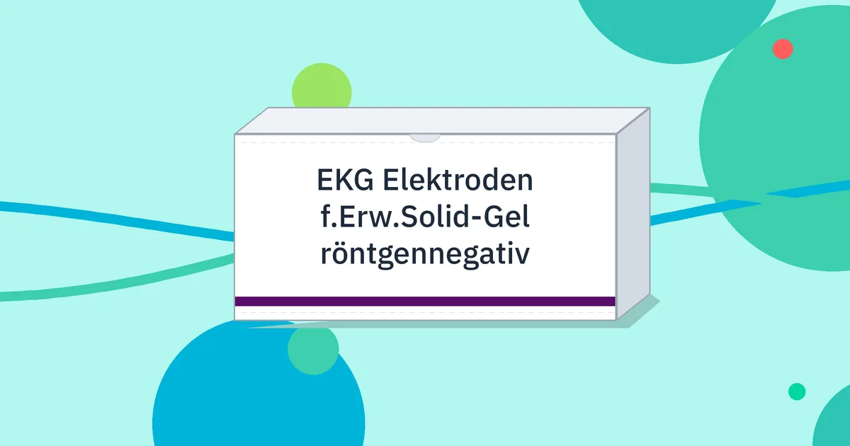 Symbolbild: Packung mit der Aufschrift EKG Elektroden f.Erw.Solid-Gel röntgennegativ (PZN 06146845) – Verfügbarkeit und Bezug in Apotheken in Frankfurt am Main