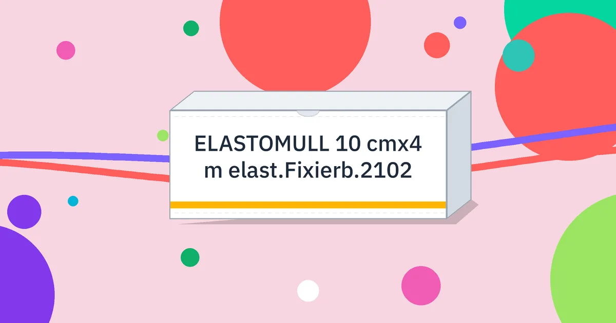 Symbolbild: Packung mit der Aufschrift ELASTOMULL 10 cmx4 m elast.Fixierb.2102 (PZN 18784870) – Verfügbarkeit und Bezug in Apotheken in Frankfurt am Main