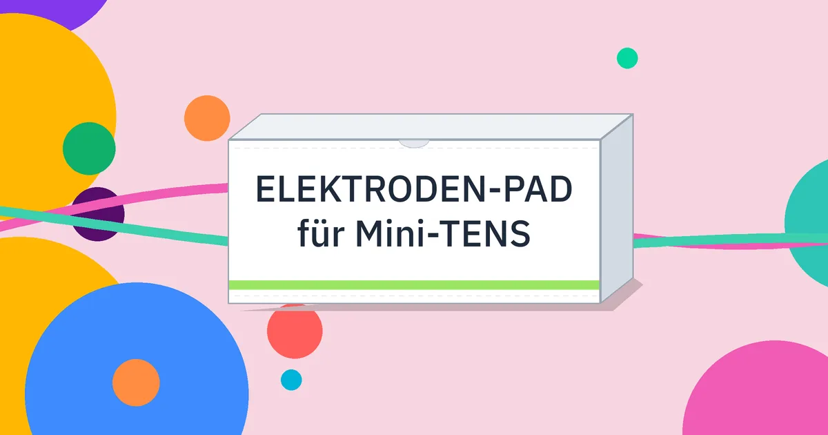Symbolbild: Packung mit der Aufschrift ELEKTRODEN-PAD für Mini-TENS (PZN 11350246) – Verfügbarkeit und Bezug in Apotheken in Frankfurt am Main