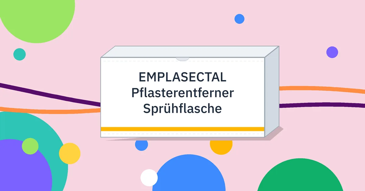 Symbolbild: Packung mit der Aufschrift EMPLASECTAL Pflasterentferner Sprühflasche (PZN 00200420) – Verfügbarkeit und Bezug in Apotheken in Frankfurt am Main