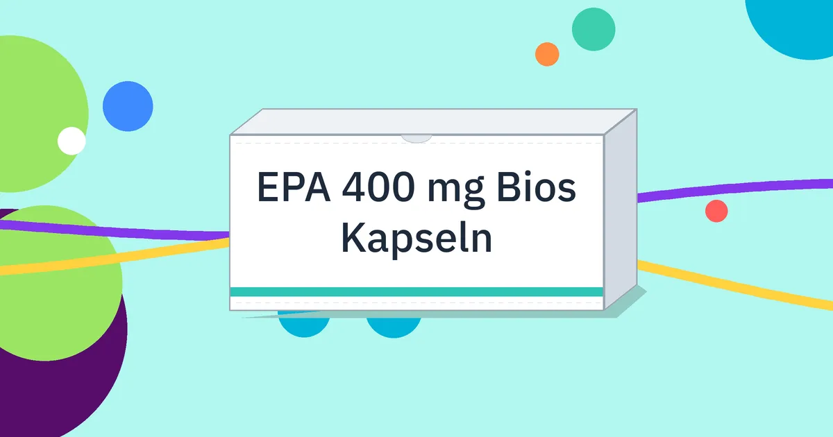 Symbolbild: Packung mit der Aufschrift EPA 400 mg Bios Kapseln (PZN 11189414) – Verfügbarkeit und Bezug in Apotheken in Frankfurt am Main