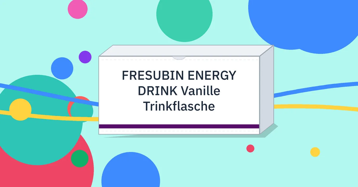 Symbolbild: Packung mit der Aufschrift FRESUBIN ENERGY DRINK Vanille Trinkflasche (PZN 20190942) – Verfügbarkeit und Bezug in Apotheken in Frankfurt am Main