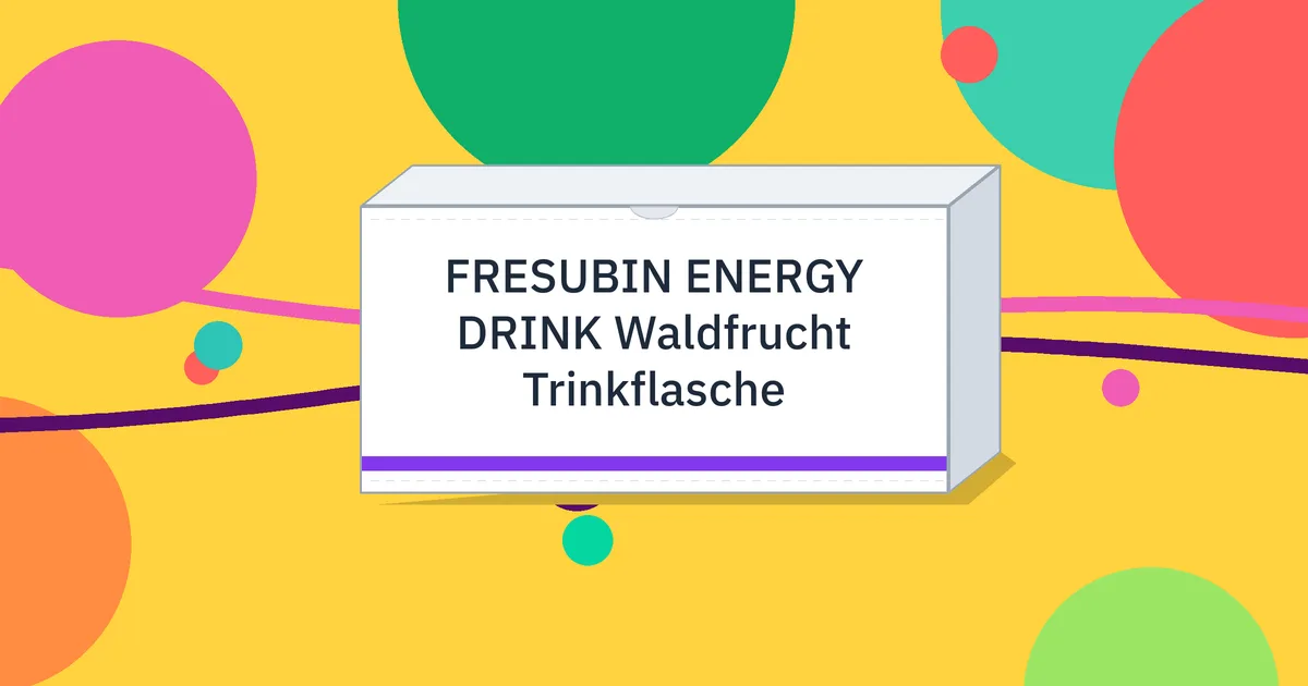 Symbolbild: Packung mit der Aufschrift FRESUBIN ENERGY DRINK Waldfrucht Trinkflasche (PZN 19372810) – Verfügbarkeit und Bezug in Apotheken in Frankfurt am Main