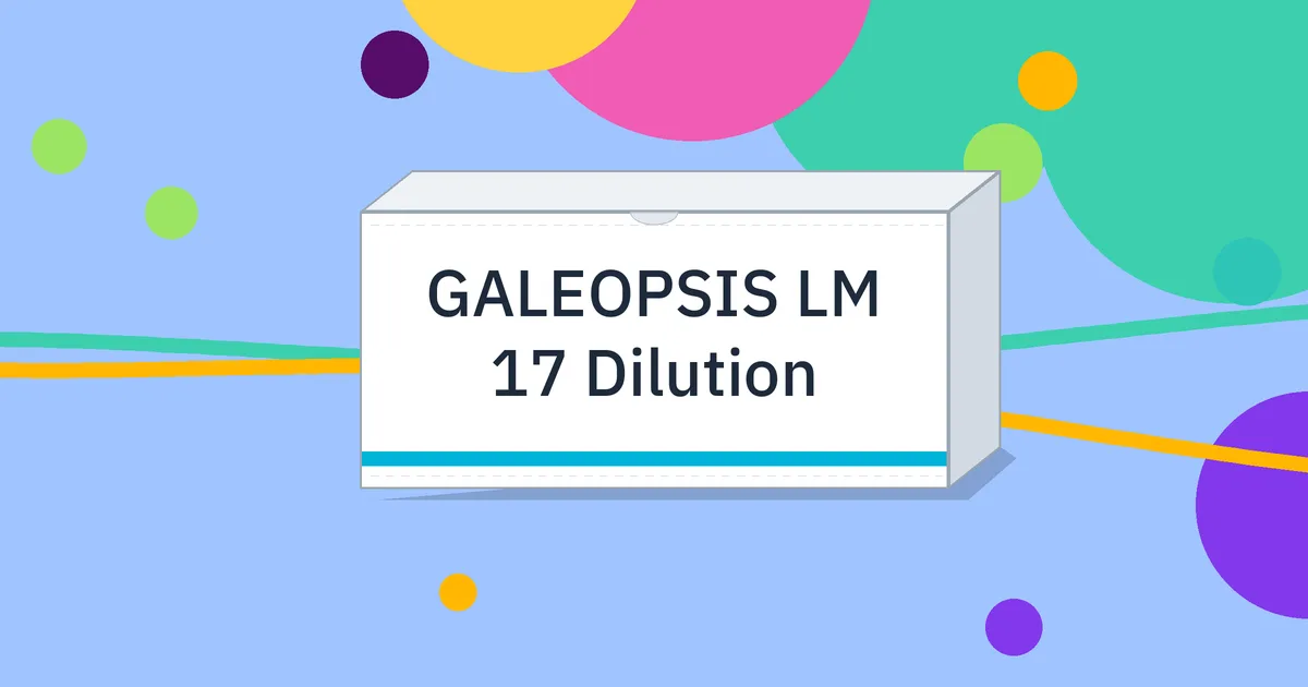 Symbolbild: Packung mit der Aufschrift GALEOPSIS LM 17 Dilution (PZN 13496250) – Verfügbarkeit und Bezug in Apotheken in Frankfurt am Main