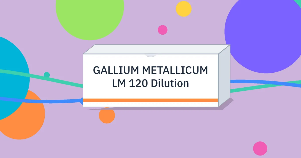 Symbolbild: Packung mit der Aufschrift GALLIUM METALLICUM LM 120 Dilution (PZN 12875198) – Verfügbarkeit und Bezug in Apotheken in Frankfurt am Main