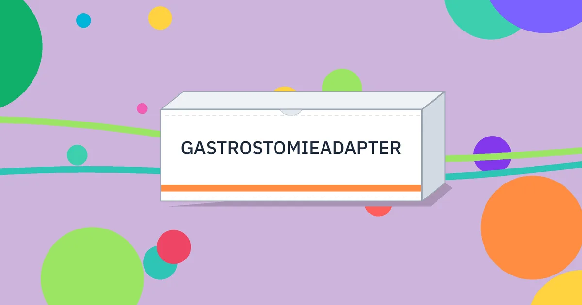 Symbolbild: Packung mit der Aufschrift GASTROSTOMIEADAPTER (PZN 13230693) – Verfügbarkeit und Bezug in Apotheken in Frankfurt am Main
