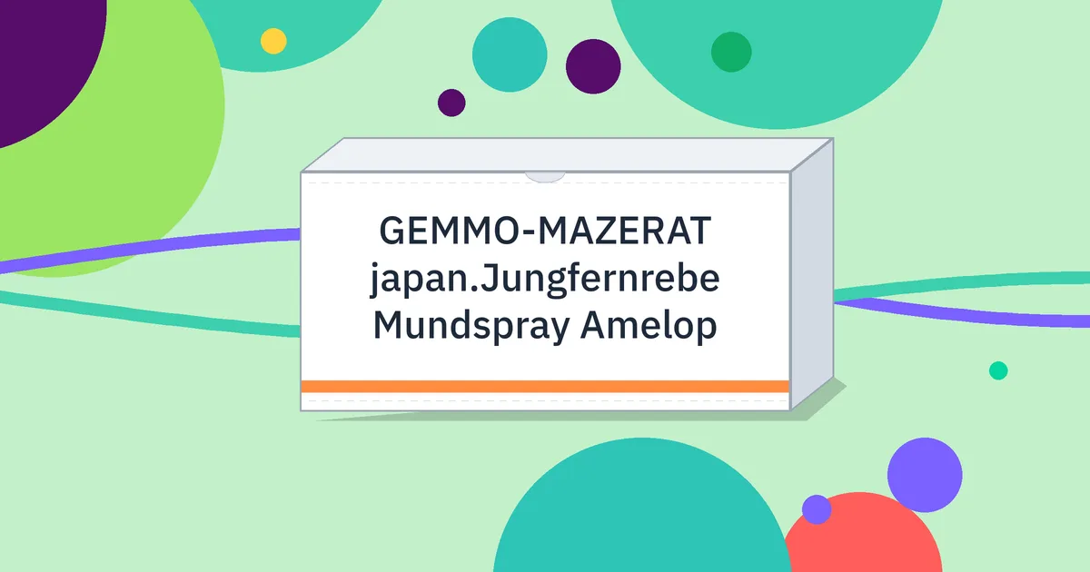 Symbolbild: Packung mit der Aufschrift GEMMO-MAZERAT japan.Jungfernrebe Mundspray Amelop (PZN 19946004) – Verfügbarkeit und Bezug in Apotheken in Frankfurt am Main