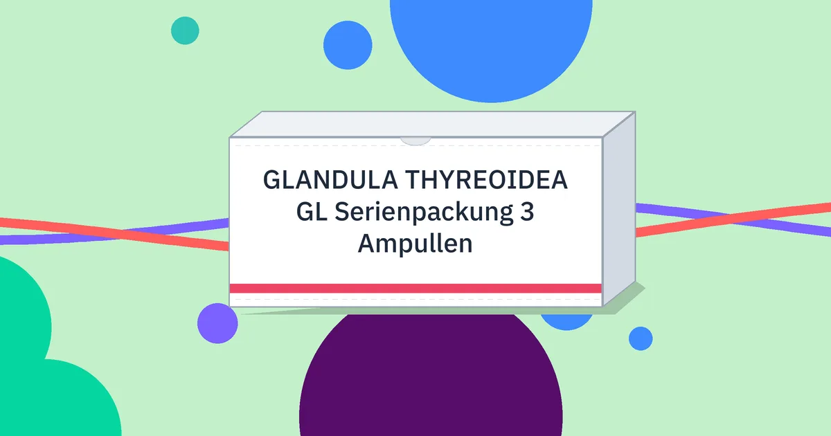 Symbolbild: Packung mit der Aufschrift GLANDULA THYREOIDEA GL Serienpackung 3 Ampullen (PZN 02496436) – Verfügbarkeit und Bezug in Apotheken in Frankfurt am Main