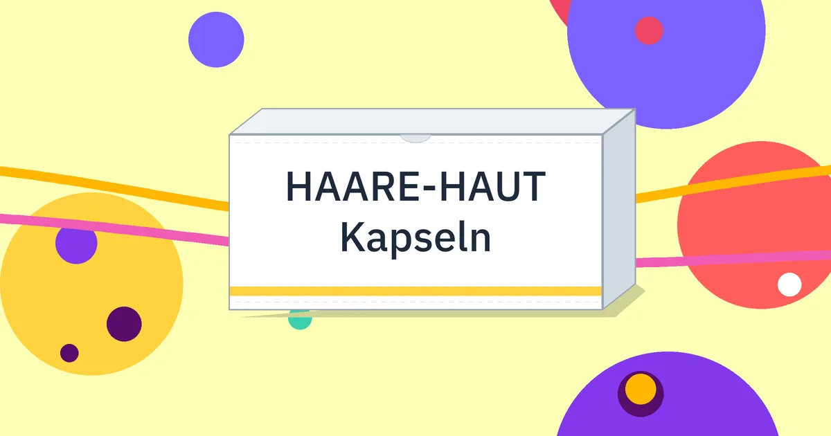 Symbolbild: Packung mit der Aufschrift HAARE-HAUT Kapseln (PZN 19638840) – Verfügbarkeit und Bezug in Apotheken in Frankfurt am Main