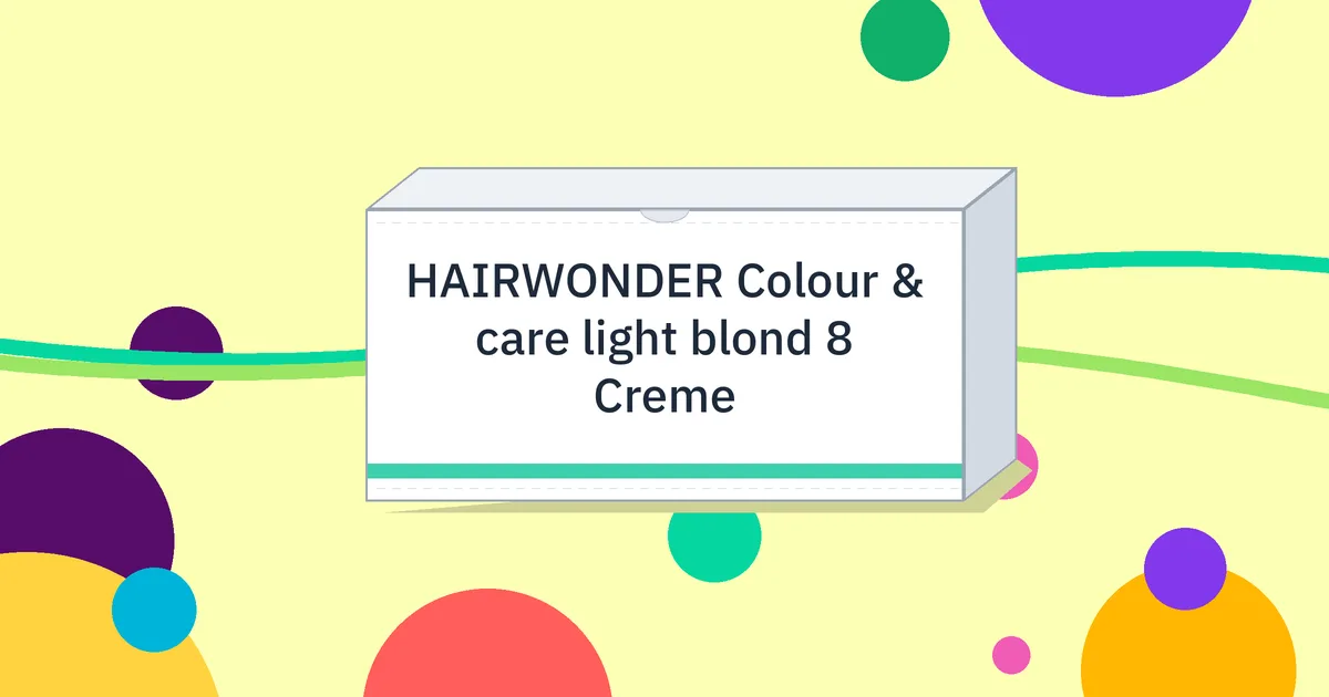 Symbolbild: Packung mit der Aufschrift HAIRWONDER Colour & care light blond 8 Creme (PZN 09441243) – Verfügbarkeit und Bezug in Apotheken in Frankfurt am Main
