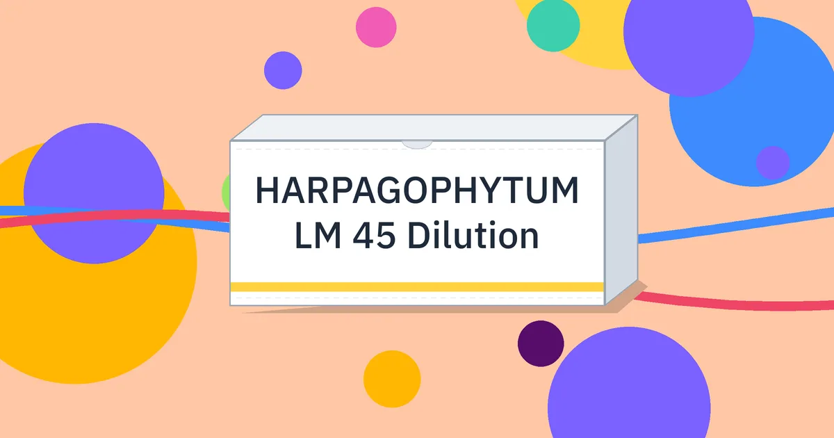Symbolbild: Packung mit der Aufschrift HARPAGOPHYTUM LM 45 Dilution (PZN 13550920) – Verfügbarkeit und Bezug in Apotheken in Frankfurt am Main