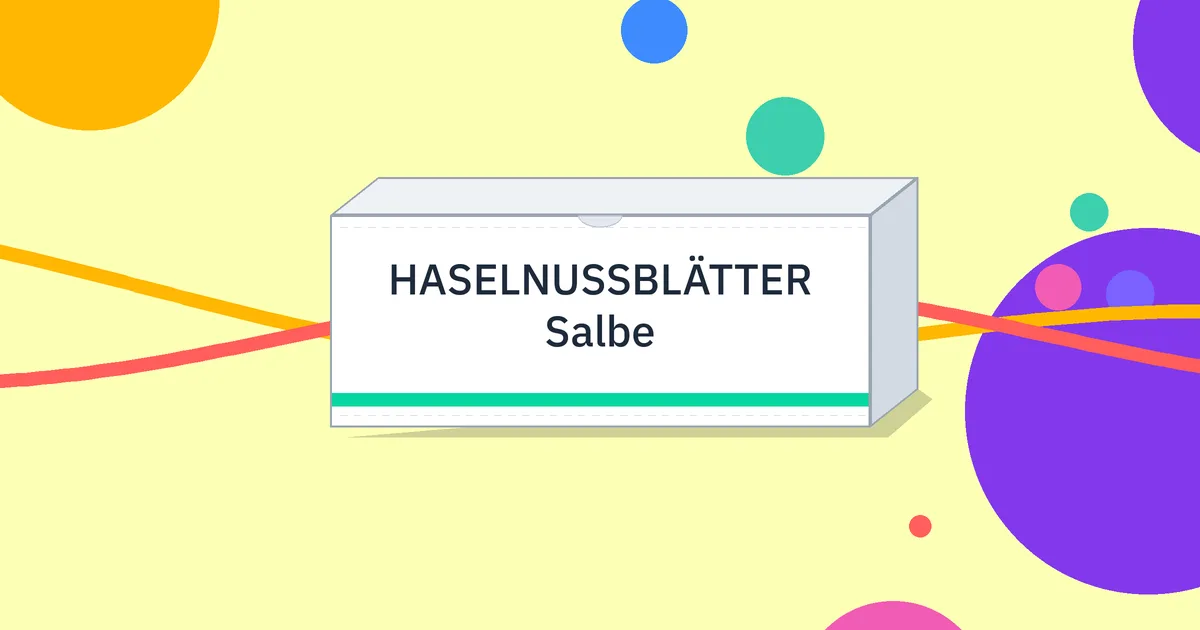 Symbolbild: Packung mit der Aufschrift HASELNUSSBLÄTTER Salbe (PZN 17555239) – Verfügbarkeit und Bezug in Apotheken in Frankfurt am Main