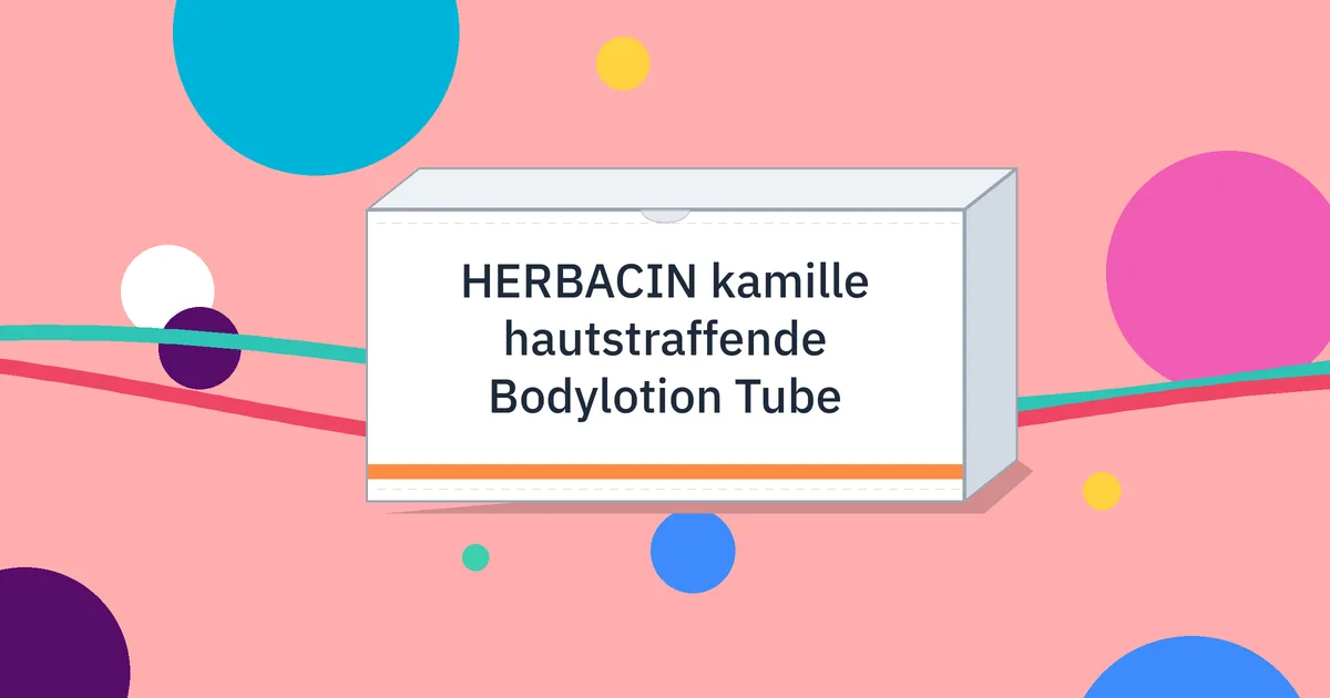 Symbolbild: Packung mit der Aufschrift HERBACIN kamille hautstraffende Bodylotion Tube (PZN 10344918) – Verfügbarkeit und Bezug in Apotheken in Frankfurt am Main