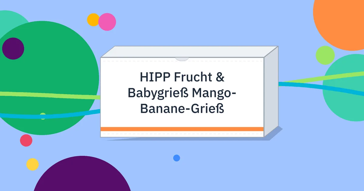 Symbolbild: Packung mit der Aufschrift HIPP Frucht & Babygrieß Mango-Banane-Grieß (PZN 15389481) – Verfügbarkeit und Bezug in Apotheken in Frankfurt am Main