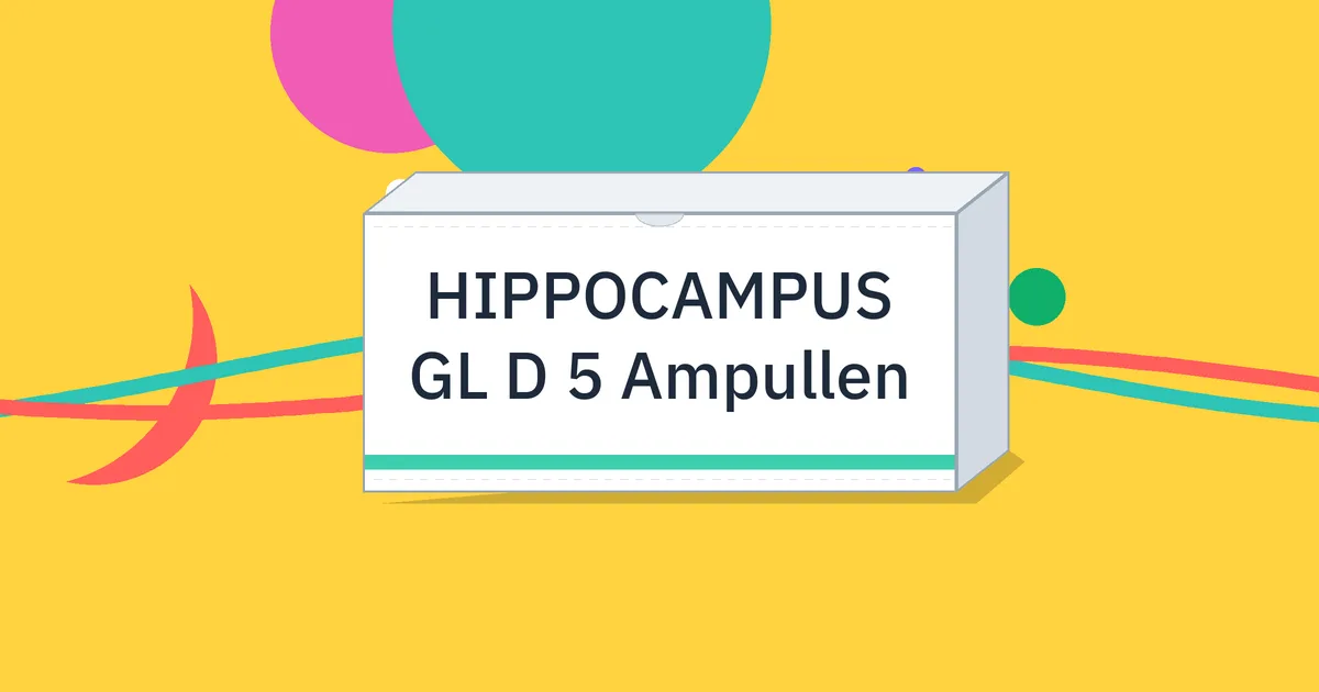 Symbolbild: Packung mit der Aufschrift HIPPOCAMPUS GL D 5 Ampullen (PZN 02878853) – Verfügbarkeit und Bezug in Apotheken in Frankfurt am Main