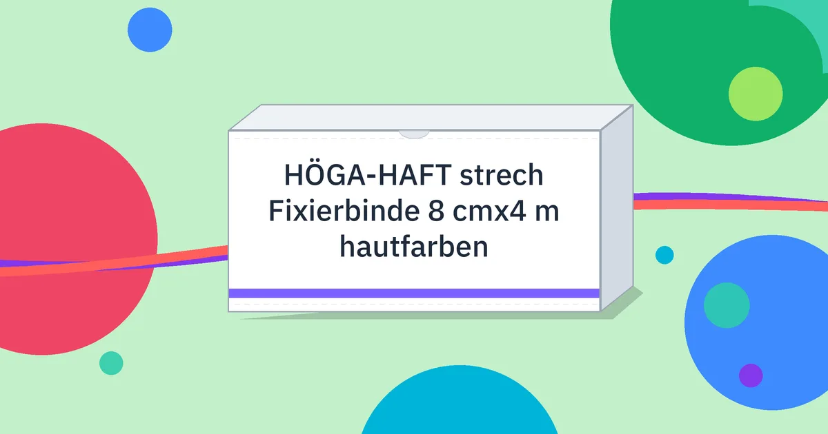 Symbolbild: Packung mit der Aufschrift HÖGA-HAFT strech Fixierbinde 8 cmx4 m hautfarben (PZN 20032315) – Verfügbarkeit und Bezug in Apotheken in Frankfurt am Main