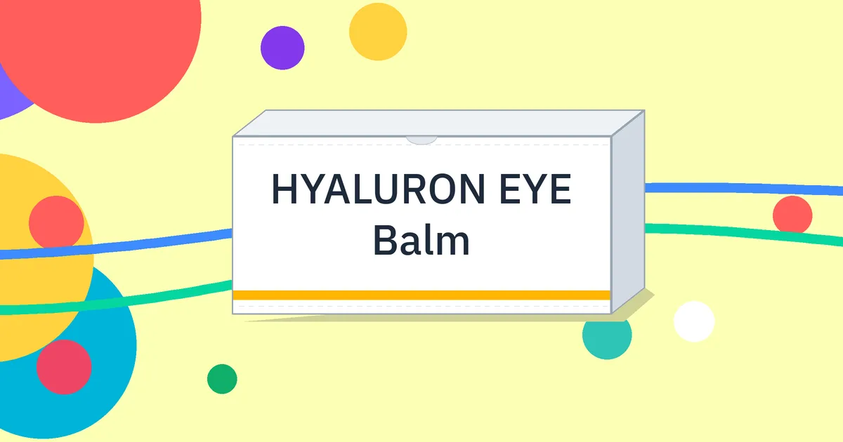 Symbolbild: Packung mit der Aufschrift HYALURON EYE Balm (PZN 20628255) – Verfügbarkeit und Bezug in Apotheken in Frankfurt am Main