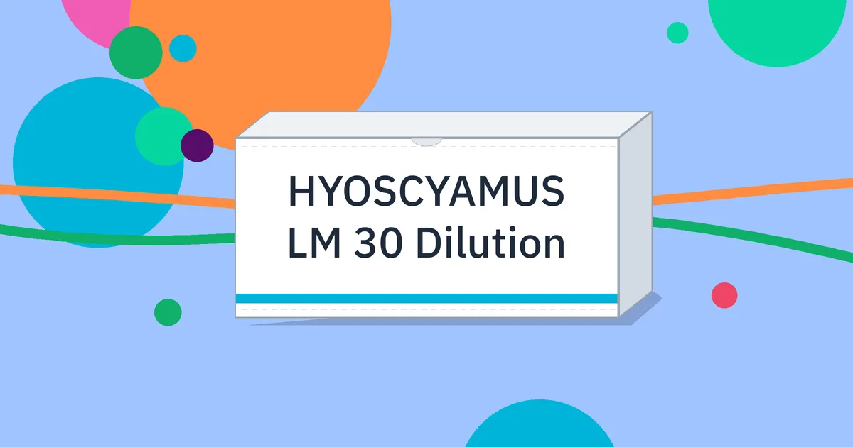 Symbolbild: Packung mit der Aufschrift HYOSCYAMUS LM 30 Dilution (PZN 03504698) – Verfügbarkeit und Bezug in Apotheken in Frankfurt am Main