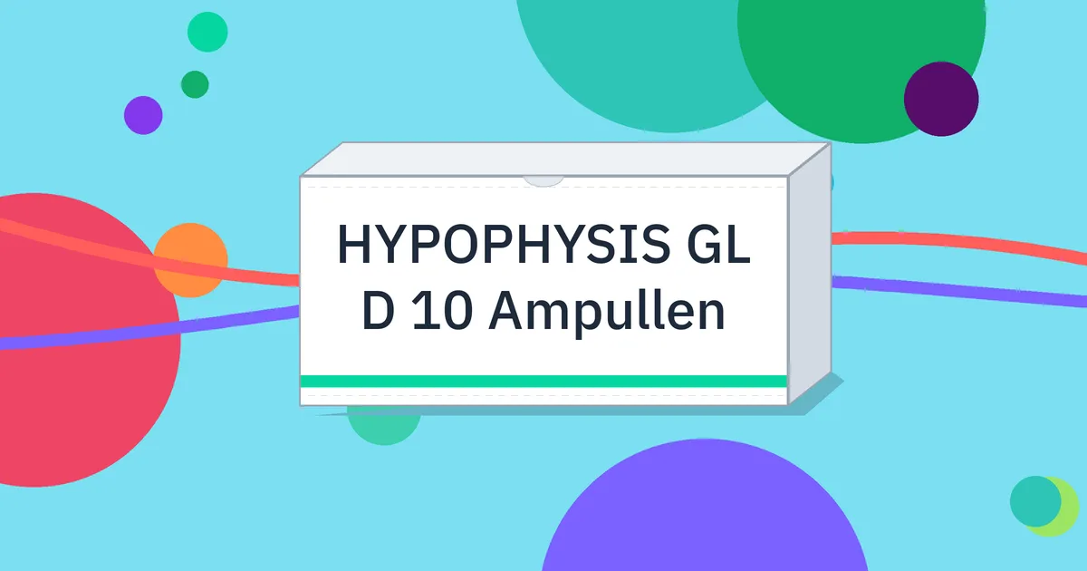 Symbolbild: Packung mit der Aufschrift HYPOPHYSIS GL D 10 Ampullen (PZN 02831159) – Verfügbarkeit und Bezug in Apotheken in Frankfurt am Main