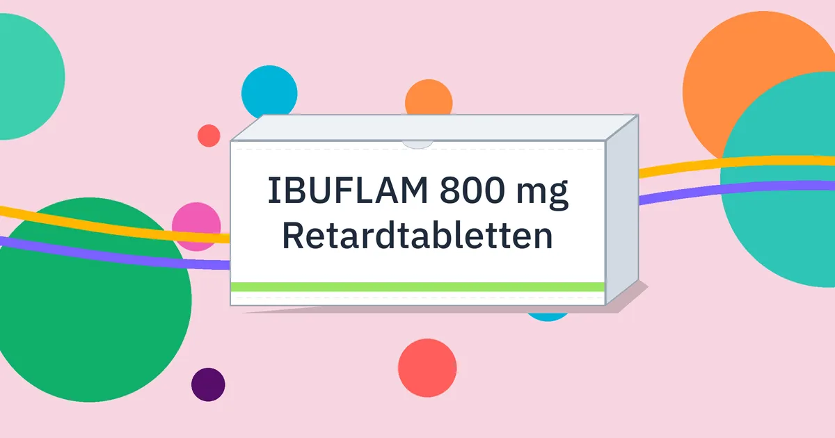 Symbolbild: Packung mit der Aufschrift IBUFLAM 800 mg Retardtabletten (PZN 07520613) – Verfügbarkeit und Bezug in Apotheken in Frankfurt am Main