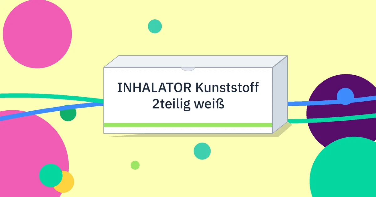 Symbolbild: Packung mit der Aufschrift INHALATOR Kunststoff 2teilig weiß (PZN 10400628) – Verfügbarkeit und Bezug in Apotheken in Frankfurt am Main