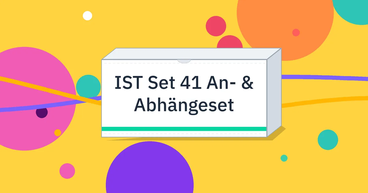 Symbolbild: Packung mit der Aufschrift IST Set 41 An- & Abhängeset (PZN 10050022) – Verfügbarkeit und Bezug in Apotheken in Frankfurt am Main