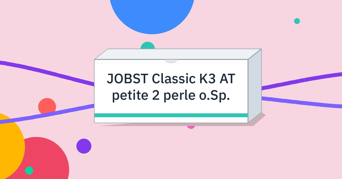 Symbolbild: Packung mit der Aufschrift JOBST Classic K3 AT petite 2 perle o.Sp. (PZN 13077317) – Verfügbarkeit und Bezug in Apotheken in Frankfurt am Main