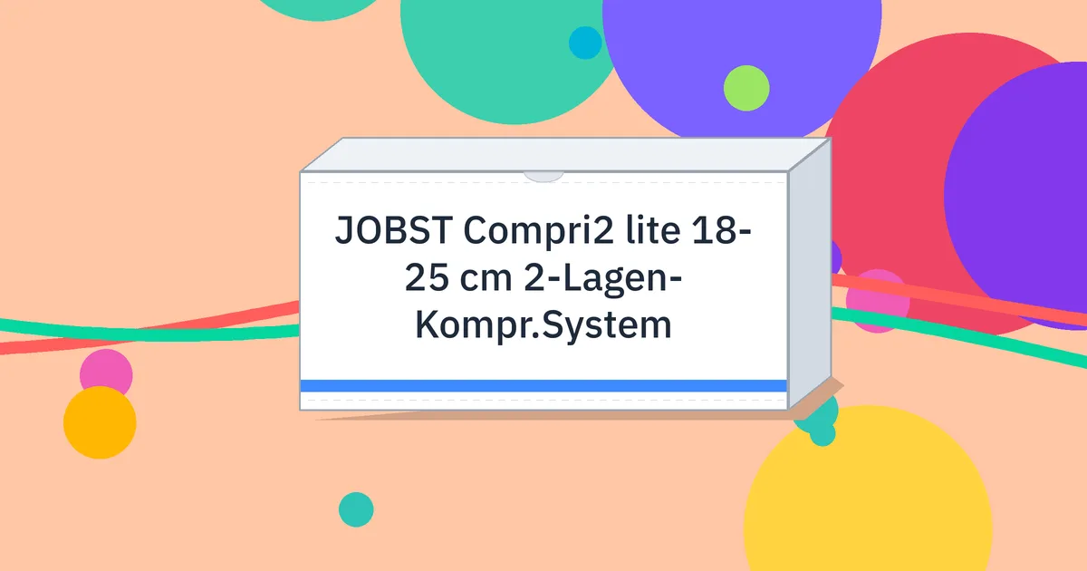 Symbolbild: Packung mit der Aufschrift JOBST Compri2 lite 18-25 cm 2-Lagen-Kompr.System (PZN 13351563) – Verfügbarkeit und Bezug in Apotheken in Frankfurt am Main