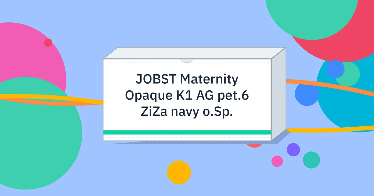 Symbolbild: Packung mit der Aufschrift JOBST Maternity Opaque K1 AG pet.6 ZiZa navy o.Sp. (PZN 15859610) – Verfügbarkeit und Bezug in Apotheken in Frankfurt am Main