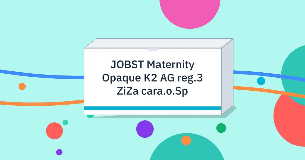 Symbolbild: Packung mit der Aufschrift JOBST Maternity Opaque K2 AG reg.3 ZiZa cara.o.Sp (PZN 15851092) – Verfügbarkeit und Bezug in Apotheken in Frankfurt am Main