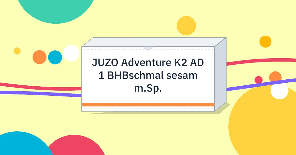 Symbolbild: Packung mit der Aufschrift JUZO Adventure K2 AD 1 BHBschmal sesam m.Sp. (PZN 16494317) – Verfügbarkeit und Bezug in Apotheken in Frankfurt am Main