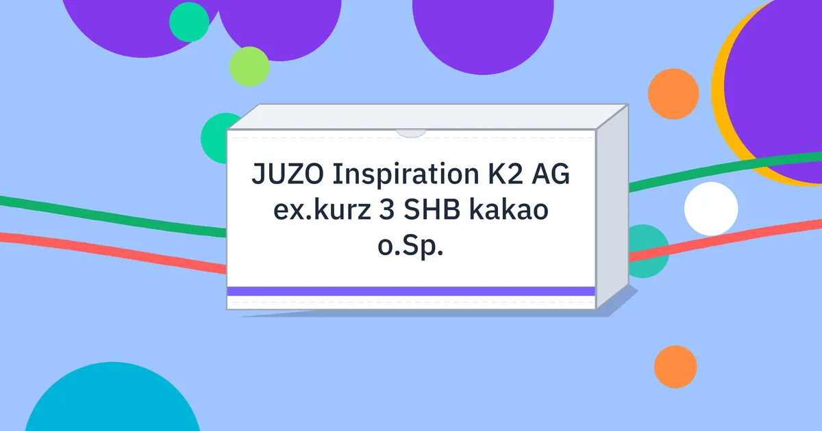 Symbolbild: Packung mit der Aufschrift JUZO Inspiration K2 AG ex.kurz 3 SHB kakao o.Sp. (PZN 14951408) – Verfügbarkeit und Bezug in Apotheken in Frankfurt am Main