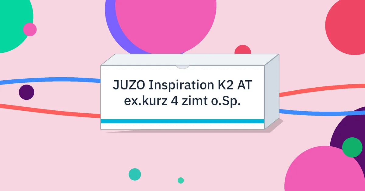 Symbolbild: Packung mit der Aufschrift JUZO Inspiration K2 AT ex.kurz 4 zimt o.Sp. (PZN 14932285) – Verfügbarkeit und Bezug in Apotheken in Frankfurt am Main